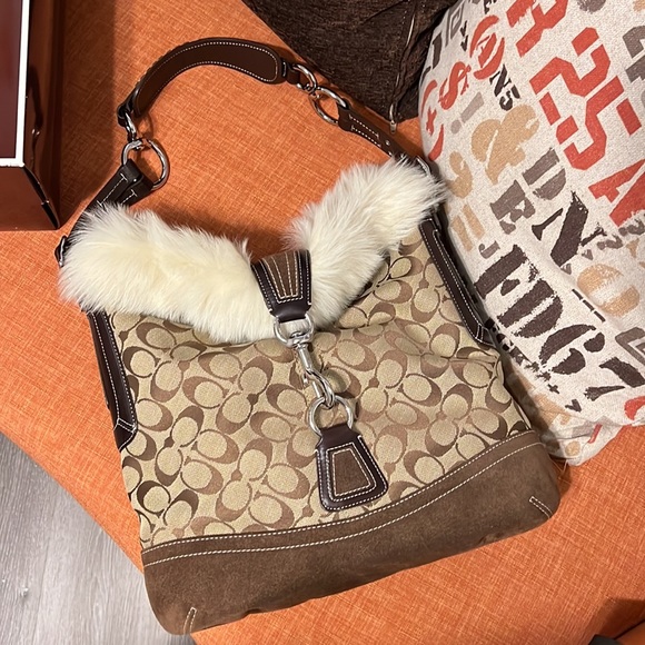 Coach | Bags | Coach Limited Edition Hobo With Fur | Poshmark